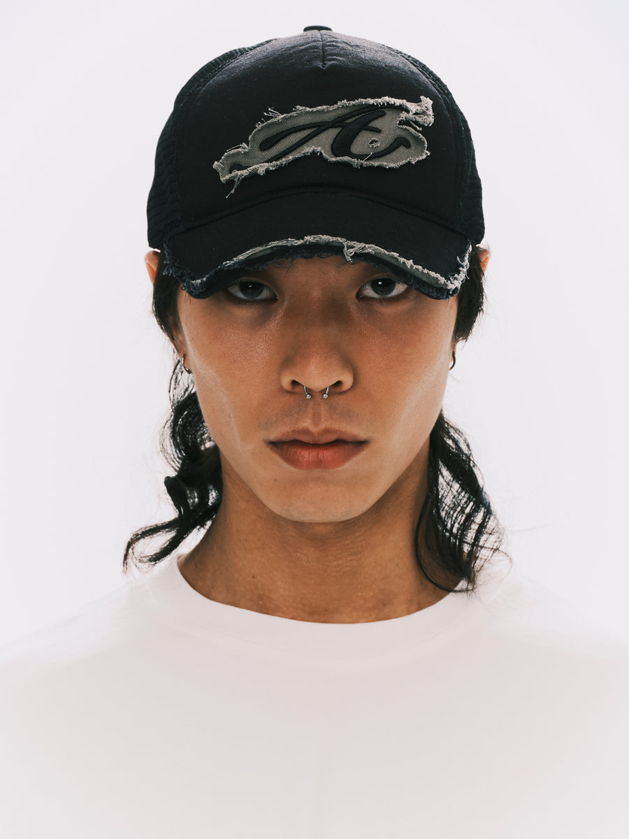 DESTROY TRUCKER CAP BLACK - ANOWHEREMAN