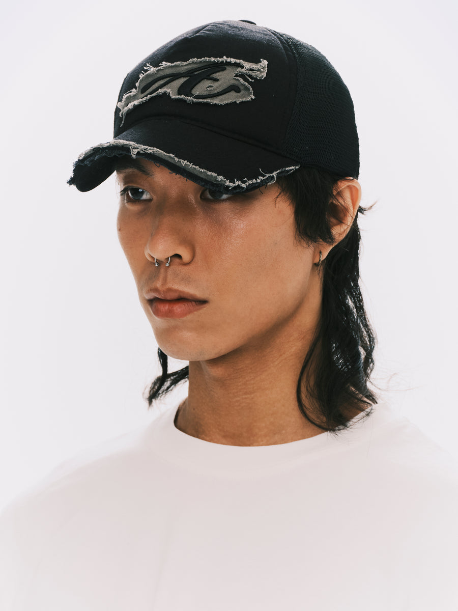 DESTROY TRUCKER CAP BLACK - ANOWHEREMAN