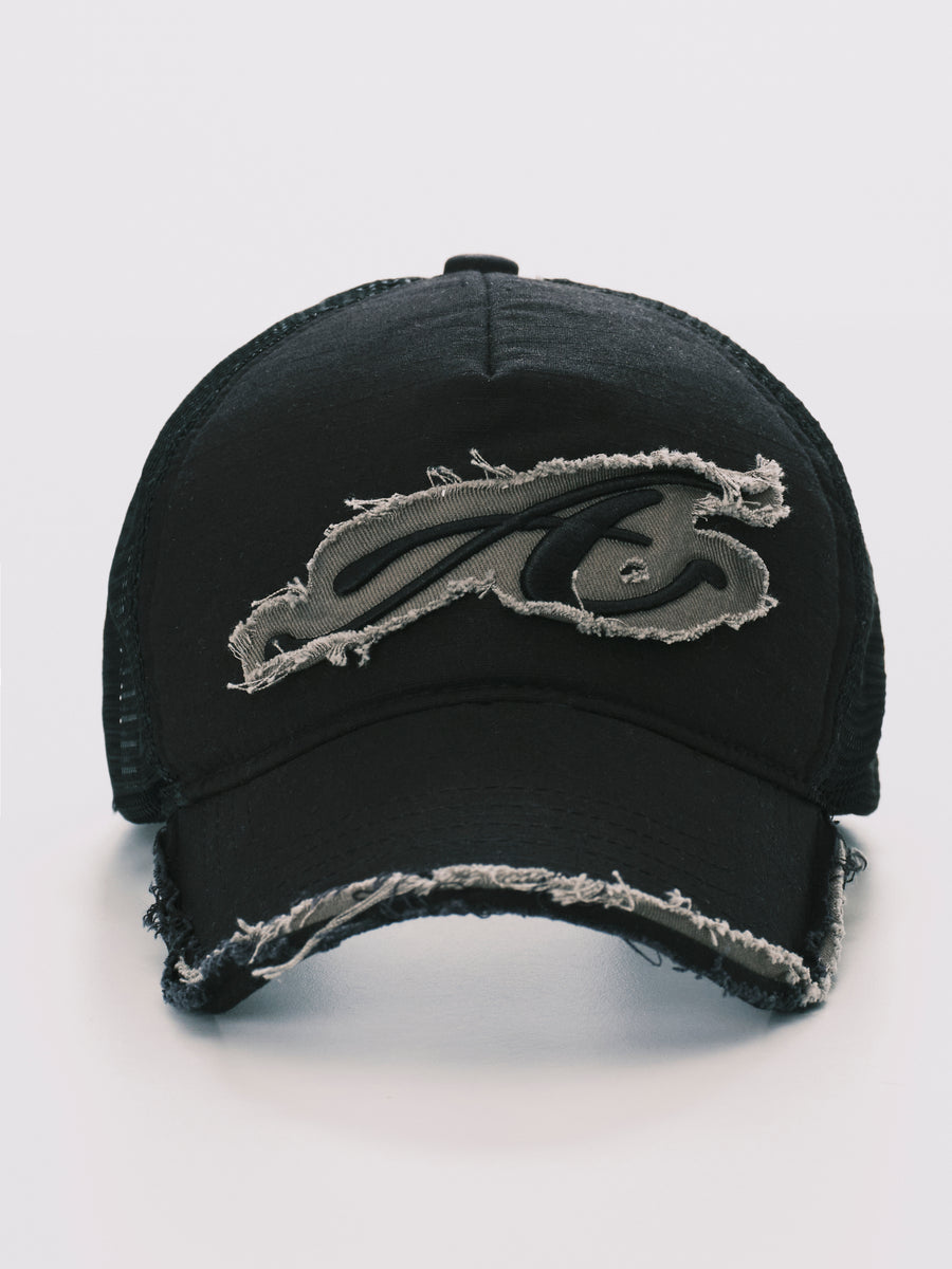 DESTROY TRUCKER CAP BLACK - ANOWHEREMAN